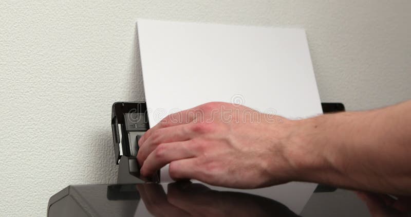 Office Worker Loading Paper into Printer Stock Video - Video of color ...