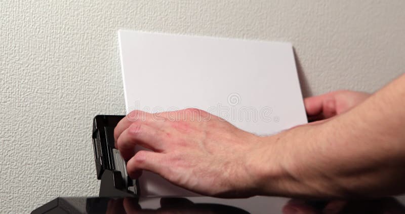 Office Worker Loading Paper into Printer Stock Video - Video of color ...