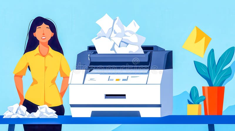 Printing Paper Problems stock photo. Image of device, stuck - 6154120