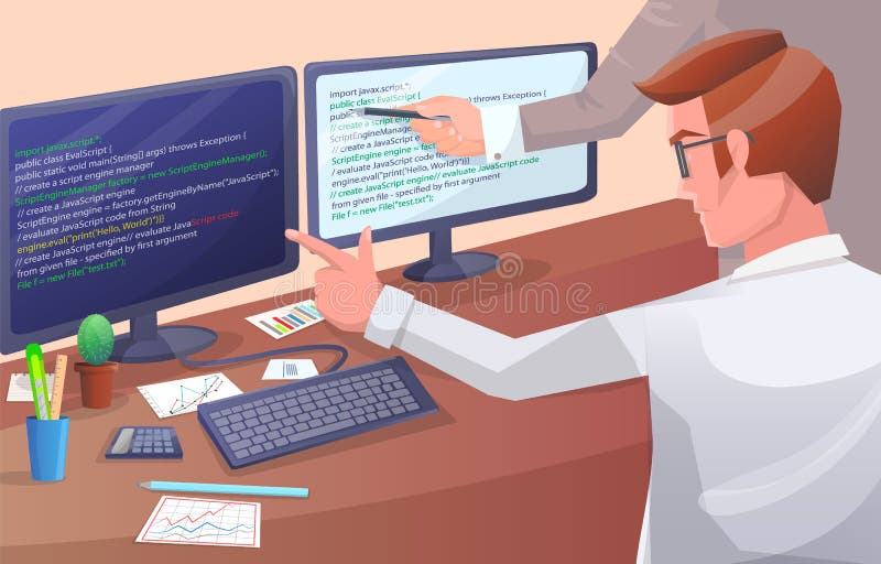 Programmer Writing Code Stock Illustrations – 1,654 Programmer Writing ...