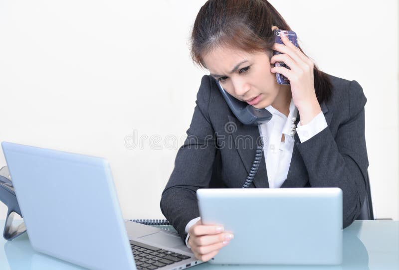Office worker in office stock photo. Image of portrait - 31358974