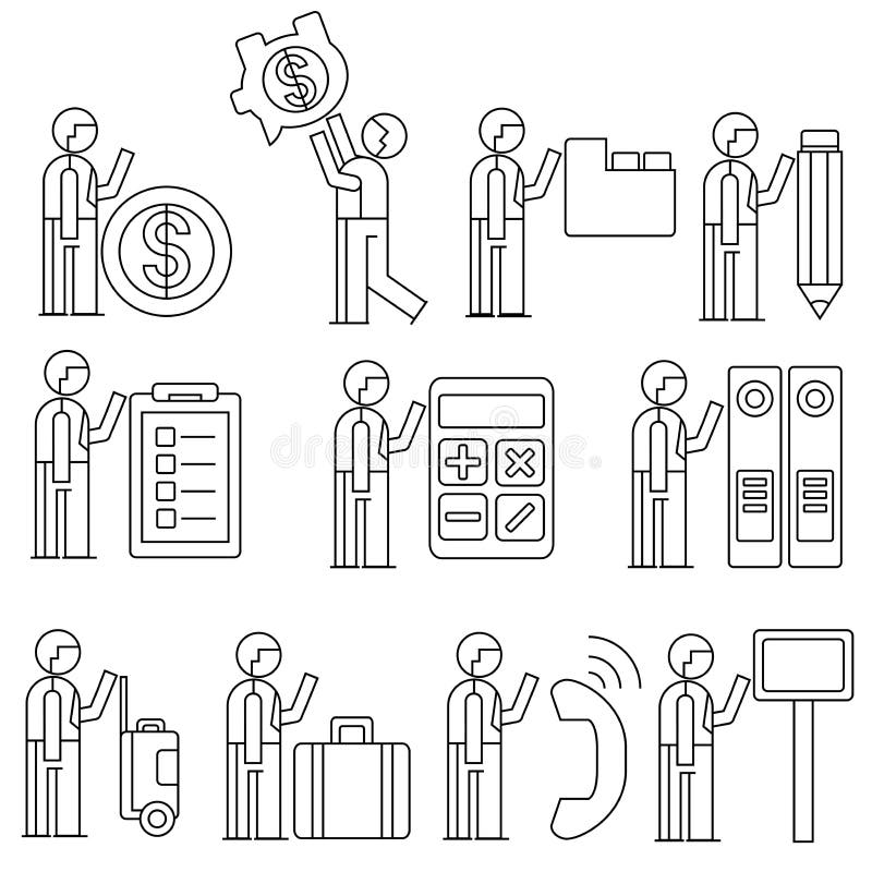 Office worker stock illustration. Illustration of employer - 69195939