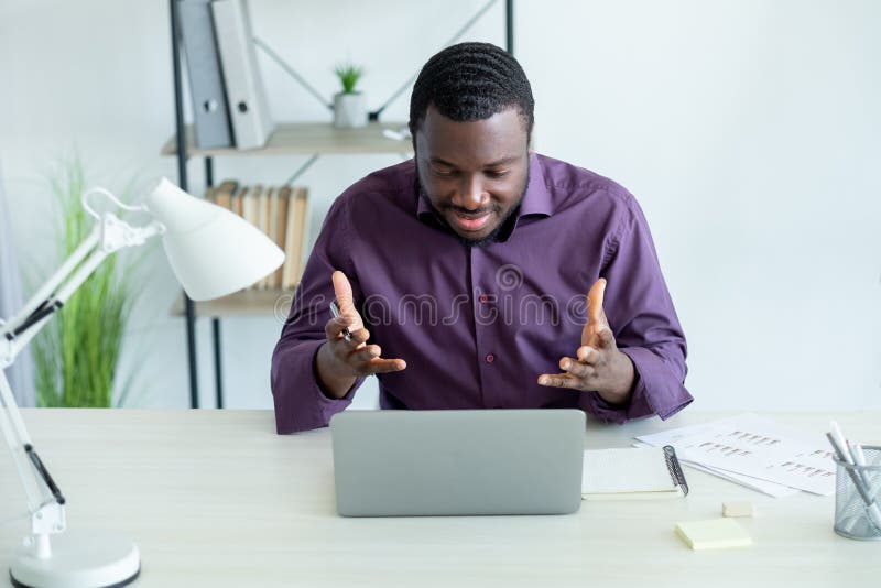 Office Worker Panic Man Task Problem Smiling Stock Image - Image of ...