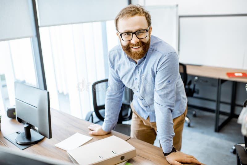 Office worker portrait stock photo. Image of programmer - 163526798