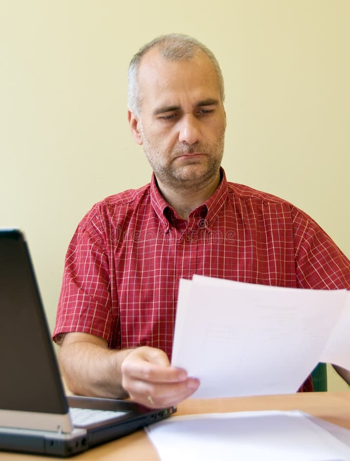 Happy office worker stock image. Image of worker, notebook - 4802121