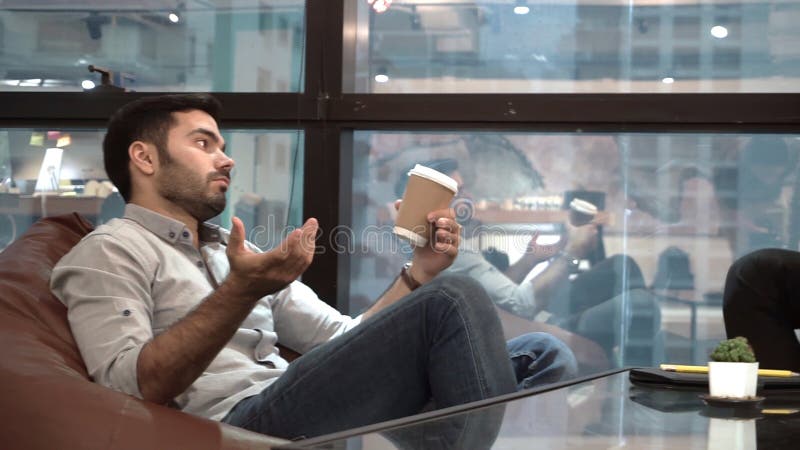 Office Worker Relax at Coffee Corner Taking Break Stock Photo - Image ...