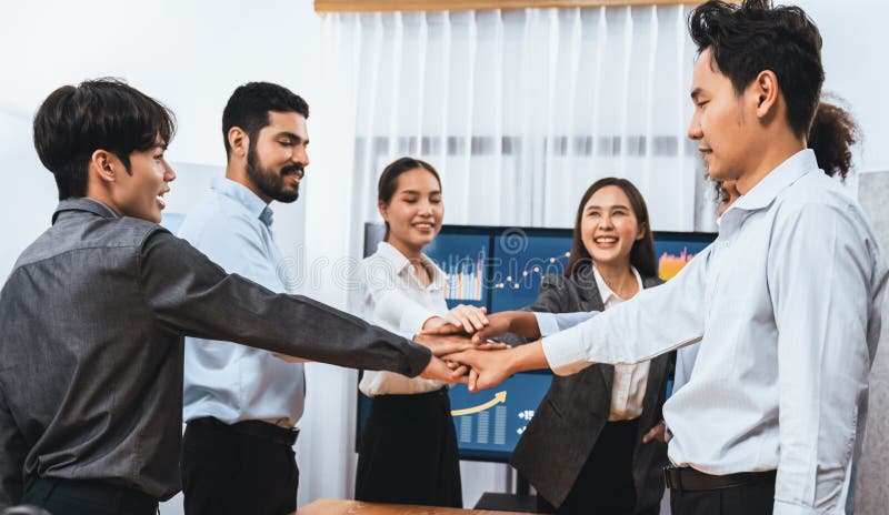 Office Worker S Hand Stack Shows Solidarity in Workplace. Concord Stock ...