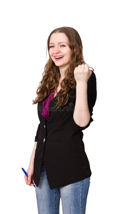 Office worker says yes stock image. Image of blouse, corporation - 31900865