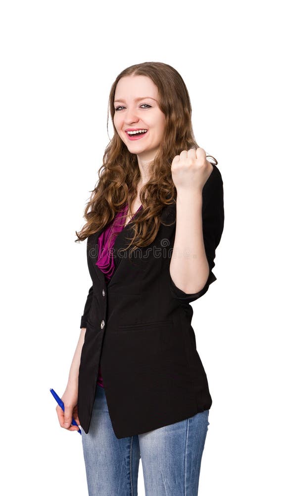 Office worker says yes stock image. Image of blouse, corporation - 31900865