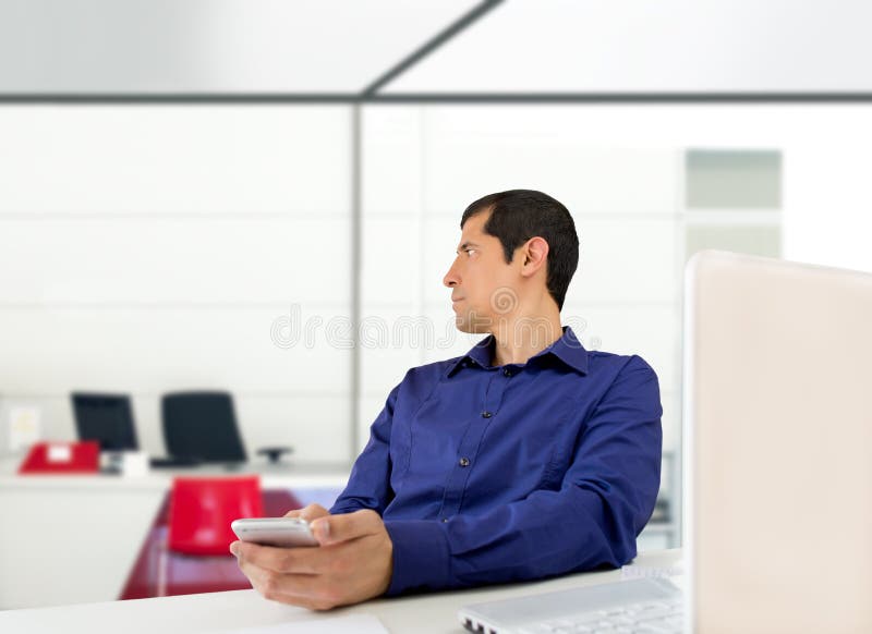 Using Social Networks at Work Stock Image - Image of crowded, message ...