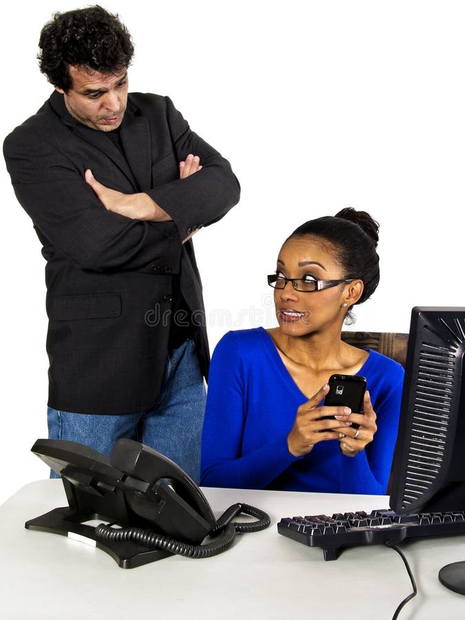 Office worker slacking stock photo. Image of male, female - 23845138