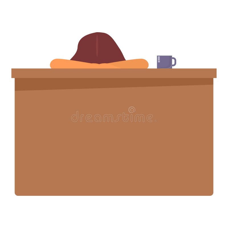 Person Head Down Desk Stock Illustrations – 92 Person Head Down Desk ...