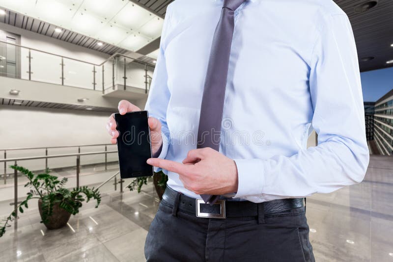 Office Worker with Smartphone Stock Photo - Image of corporation ...