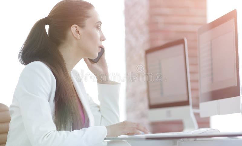 Employee Talking To a Customer on the Phone Stock Photo - Image of call ...