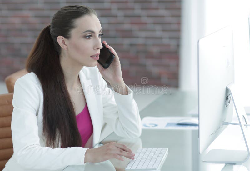 Employee Talking To a Customer on the Phone Stock Photo - Image of ...