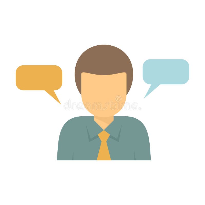 Man Thinking Icon, Simple Style Stock Vector - Illustration of portrait ...