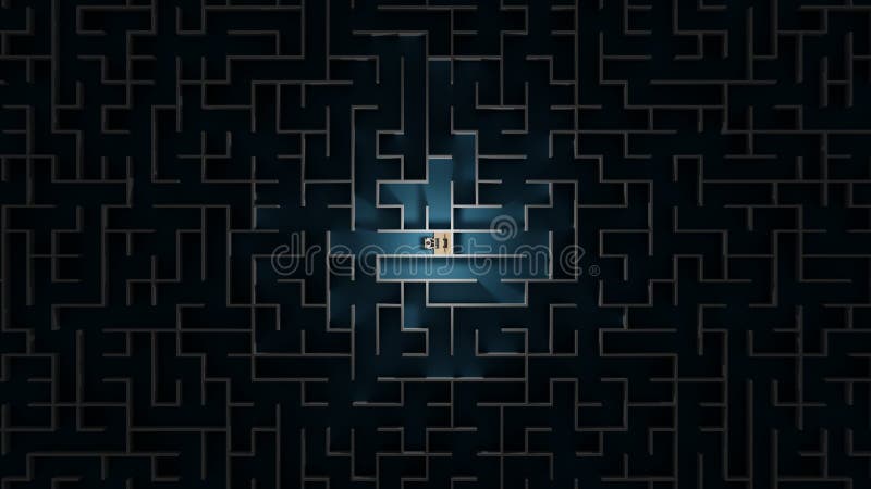 Office maze stock illustration. Illustration of labyrinth - 24072222