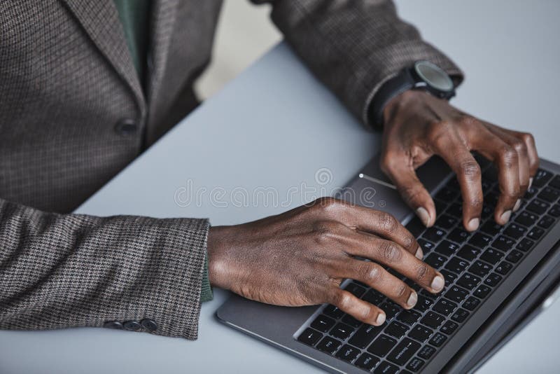 Office Worker Typing on Laptop Stock Photo - Image of laptop, typing ...