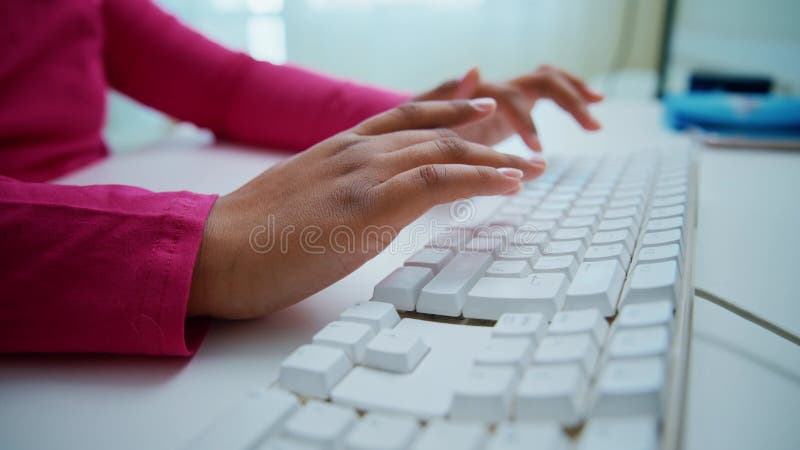 Office Worker Typing on White Keyboard Stock Footage - Video of design ...