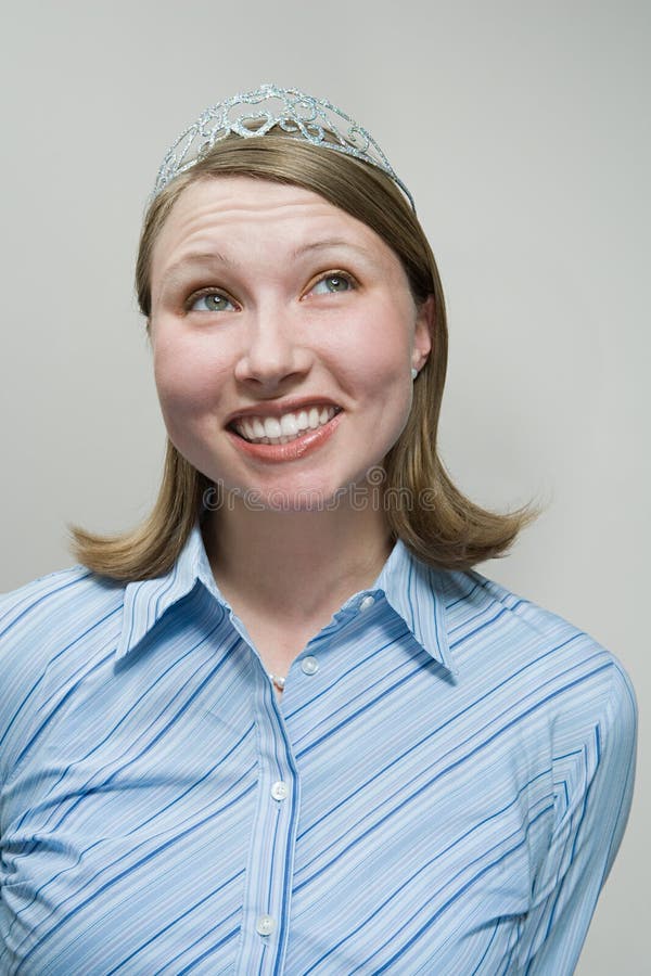 Office Worker Wearing Tiara Stock Photo - Image of beautiful, blonde ...