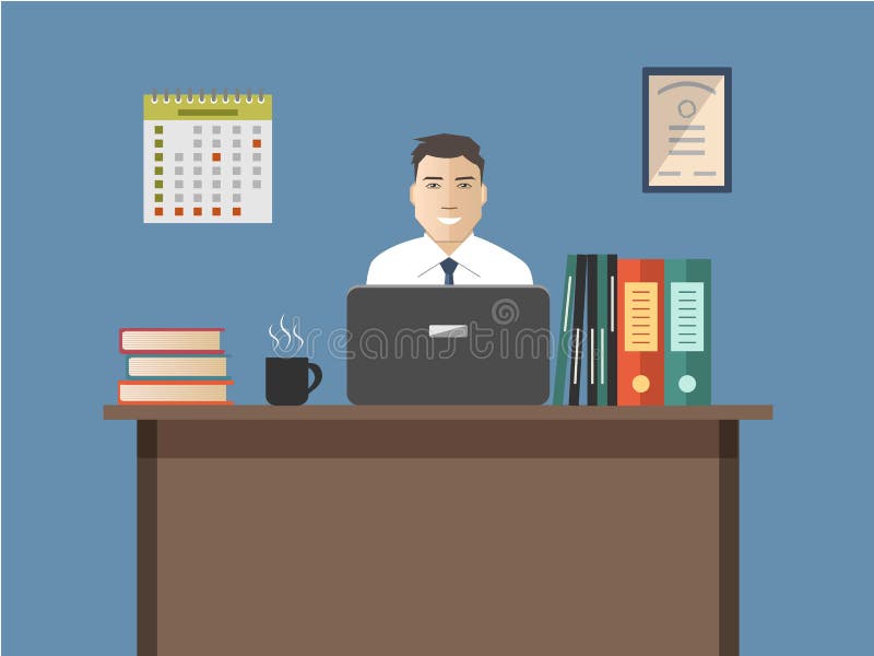 Office worker stock vector. Illustration of employee - 73132866