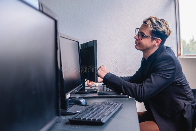 124 Office Full Computers Stock Photos - Free & Royalty-Free Stock ...