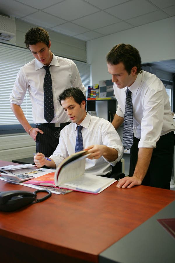 Office workers stock image. Image of explaining, employees - 8909301