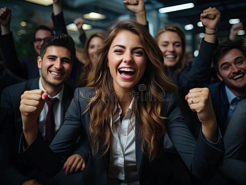 Office Workers Clapping for Colleagues Success Stock Illustration ...
