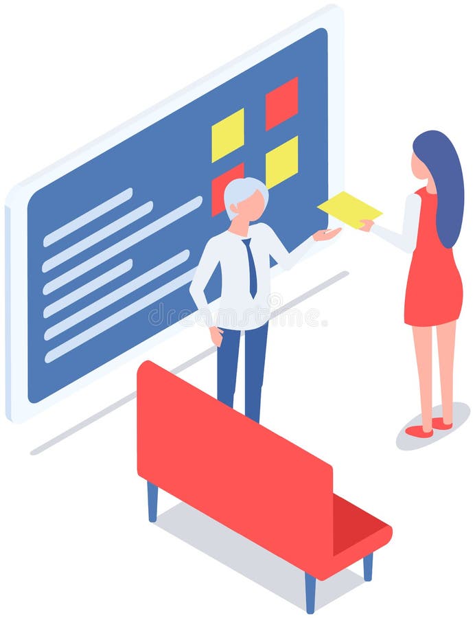 Office Workers. Co-workers. Colleagues Discuss Project Teamwork. Office ...