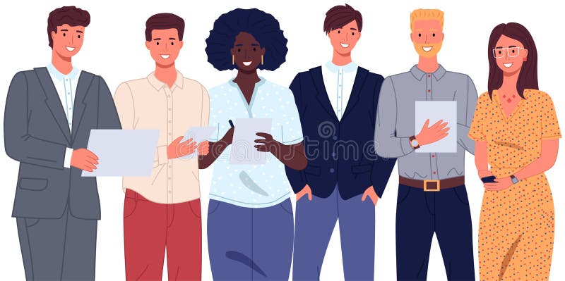 Office Workers. Co-workers. Colleagues Discuss Project Teamwork. Office ...