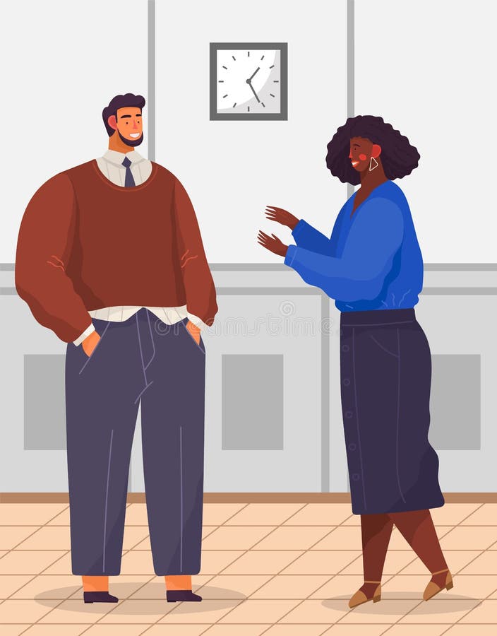 Office Workers. Co-workers. Colleagues Discuss Project Teamwork. Office ...