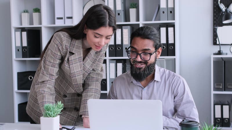 Office Workers Collaborating during Office Work Stock Footage - Video ...
