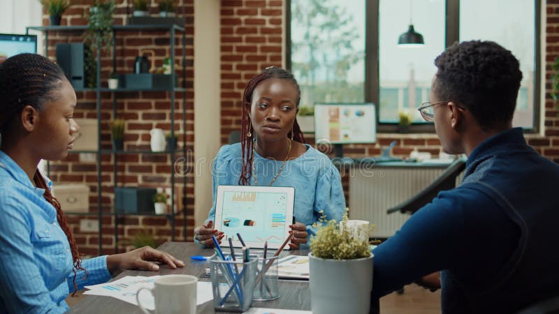 Office Workers Collaborating on Reports Stock Footage - Video of ...