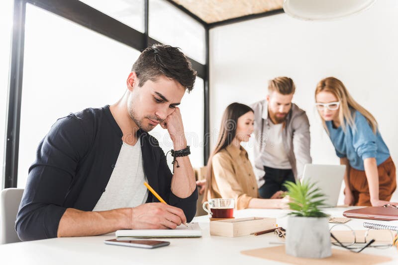 Office Workers Creating New Project Stock Image - Image of business ...