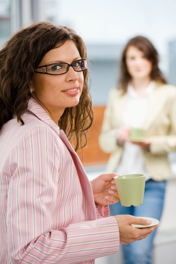 Office Workers Drink Coffee Stock Photo - Image of break, face: 7613374