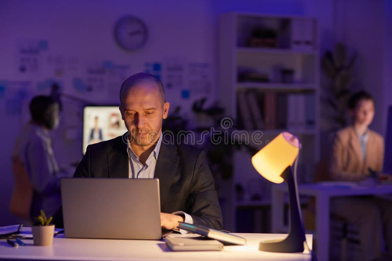 Row of Desks in Office stock image. Image of employment - 178891679