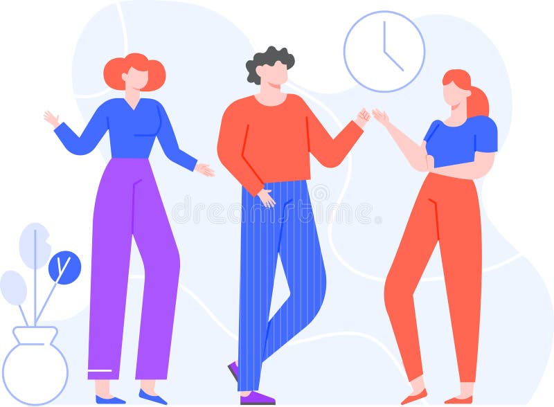 Office Workers Having a Conversation during a Meeting, Discussing Work ...