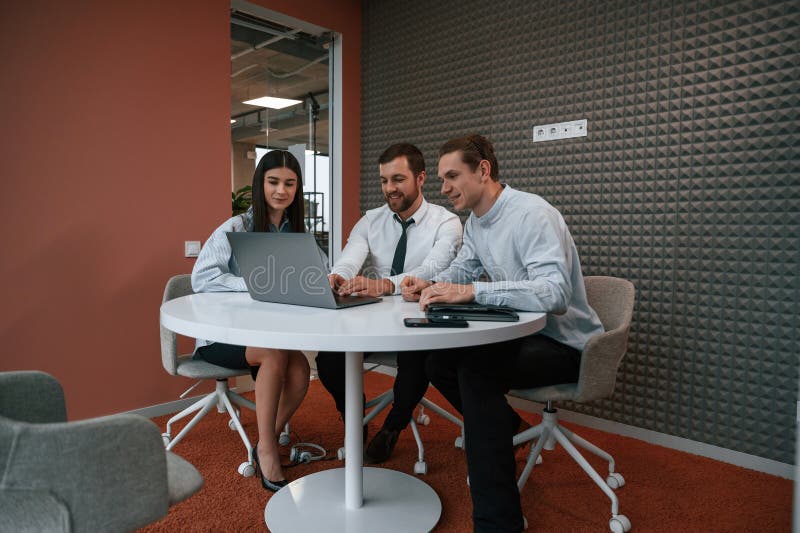 Office Workers are Indoors by the Table Stock Photo - Image of table ...