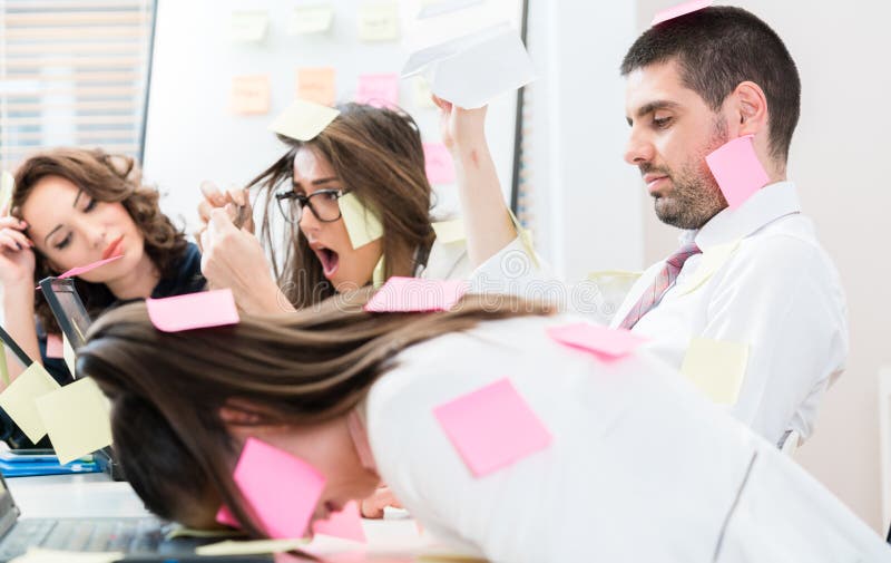 Office Workers are Stressed and Overworked Stock Photo - Image of ...