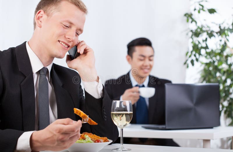 Office Workers Taking a Break for Lunch Stock Photo - Image of business ...