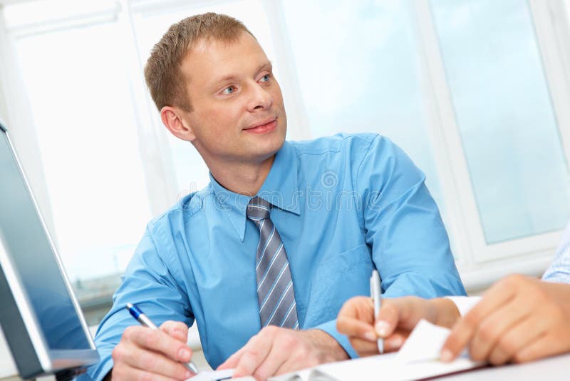 Office working stock image. Image of handsome, businessperson - 16345339