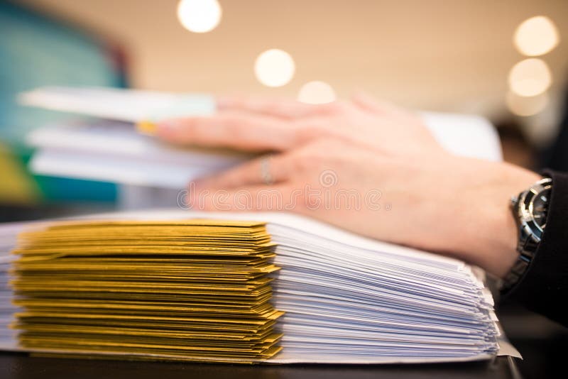 Stack of office files stock image. Image of archive, folder - 11581343