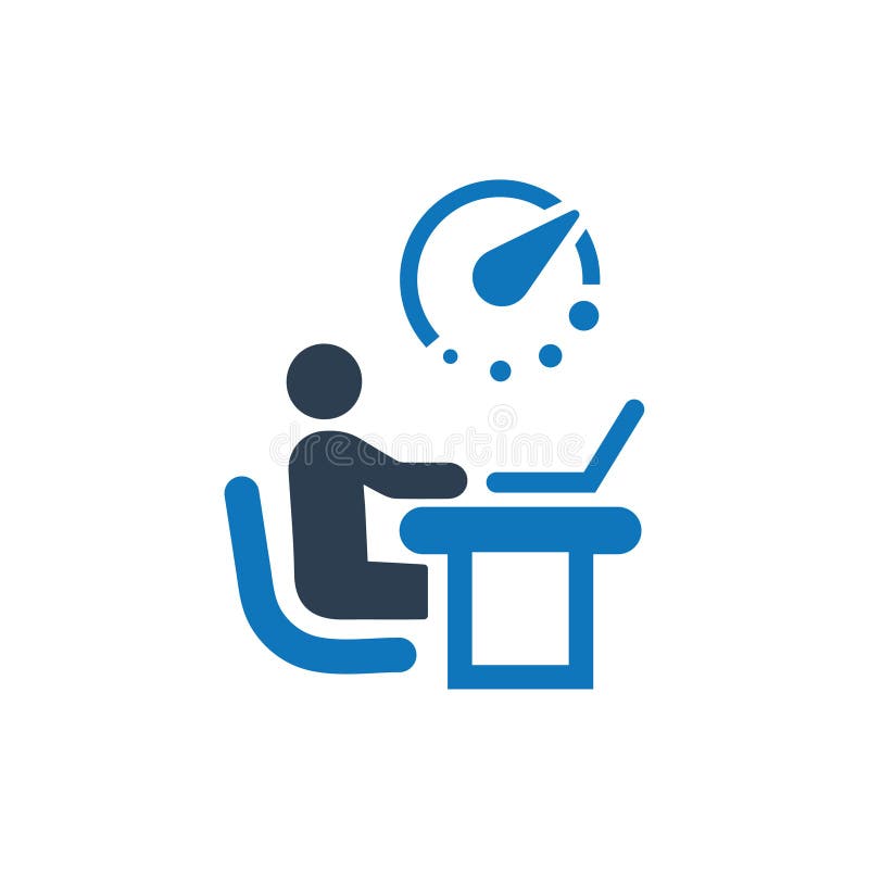 Office Working Icon stock vector. Illustration of employee - 120778311