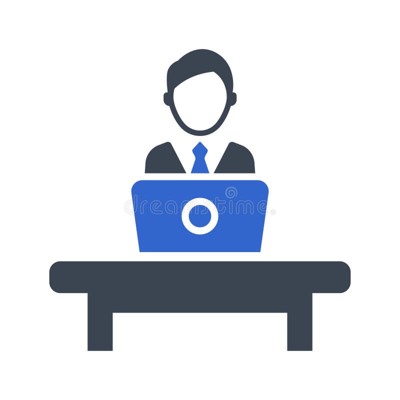 Office Working Icon stock vector. Illustration of workplace - 176441190