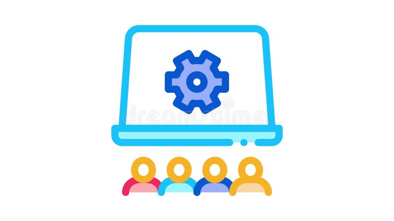 Man Working in Office Icon Animation Stock Video - Video of office ...