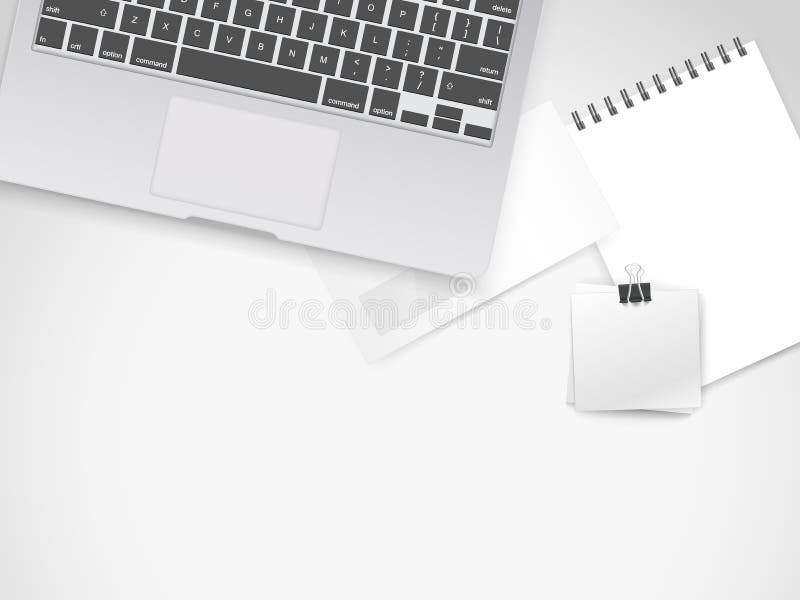 Office Place of Work. Top View Stock Vector - Illustration of modern ...