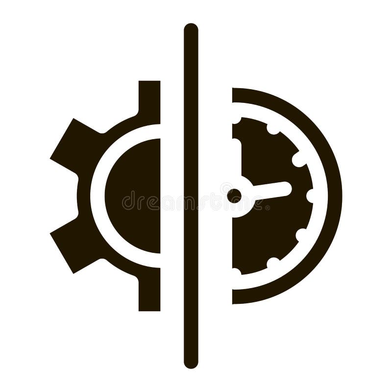 Office Working Time Icon Vector Glyph Illustration Stock Vector ...