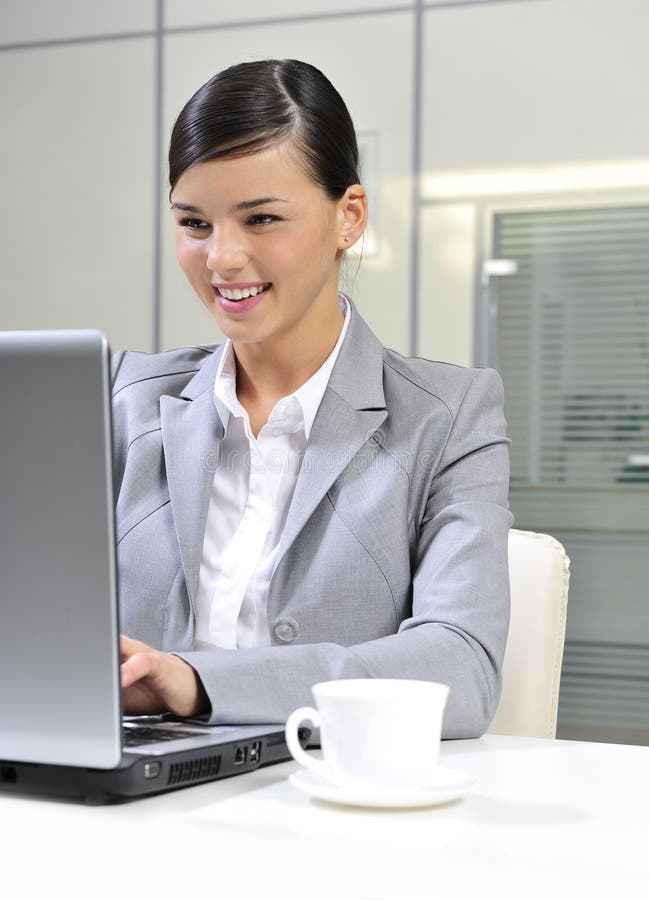 Office Working Typing on a Computer Stock Photo - Image of female ...
