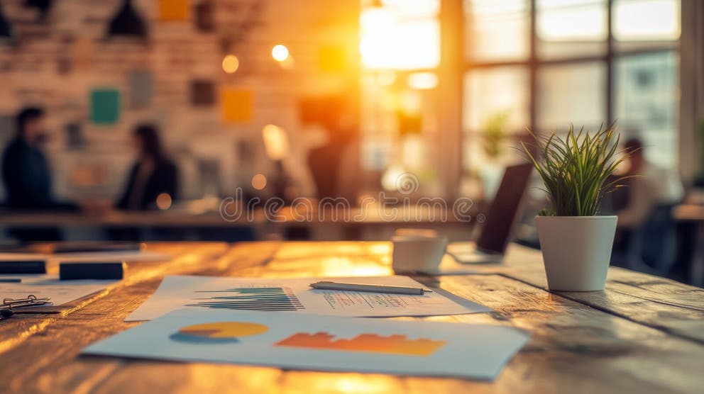 Office Workplace Charts Graphs Data Analysis Business Team Stock ...