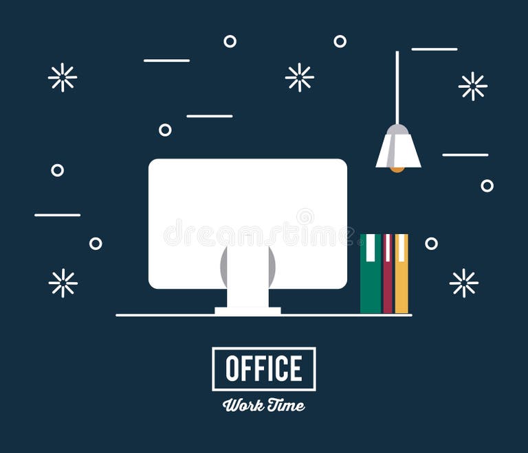 Office work time stock vector. Illustration of interior - 117193051